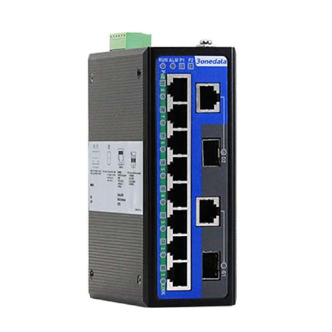 10-port Ethernet Switch with 48VDC Dual Power Supply and 240W PoE Power