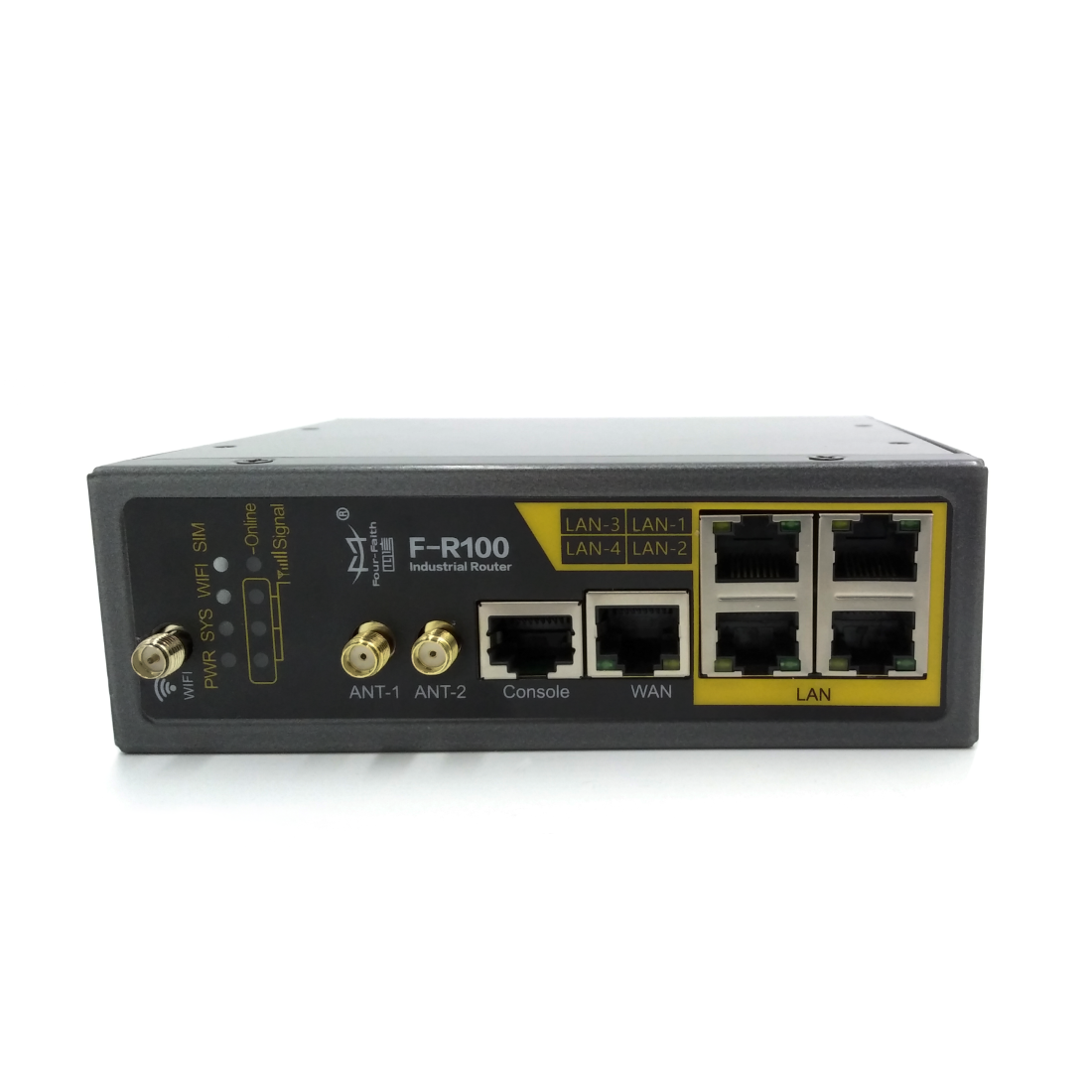 Industrial LTE router, Dual SIM, WiFi, 4 Ethernet - F-R100-L