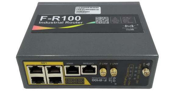 Industrial LTE router, Dual SIM, WiFi, 4 Ethernet - F-R100-L