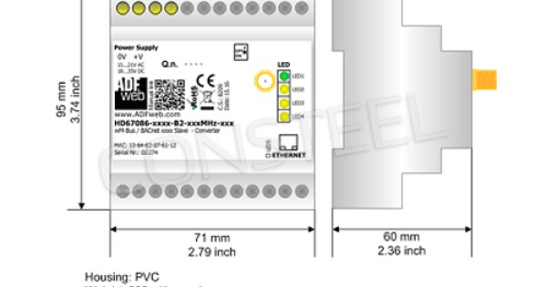 Industrial MBus Wireless to BACnet MSTP Converter - Fast delivery