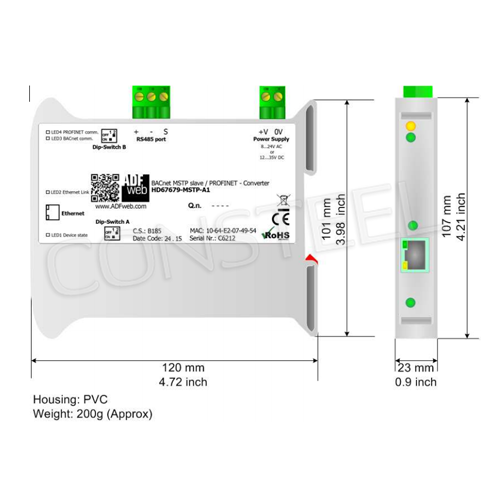 BACnet MSTP to PROFINET converters - System integration