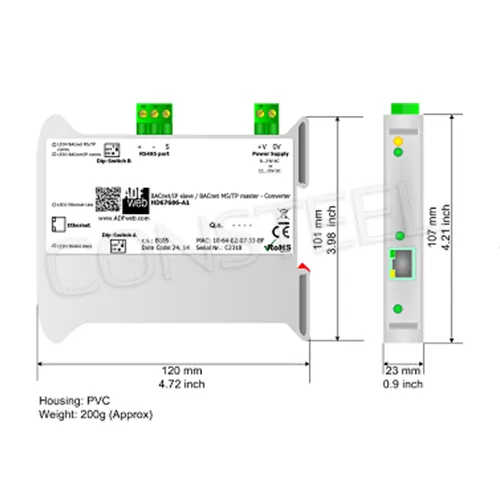 Industrial DeviceNet to BACnet MSTP converters & gateways