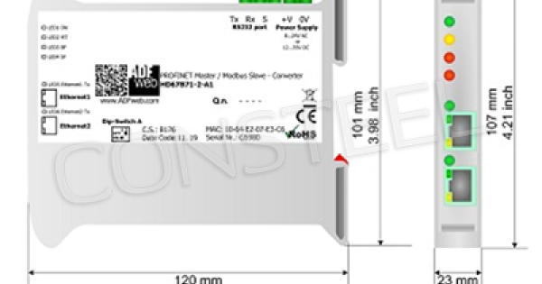 HD67B71-232-A1 PROFINET Master to Modbus RS232 slave