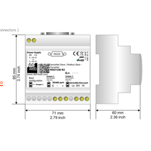 Industrial Ethernet to DeviceNet converter - HD67043-B2