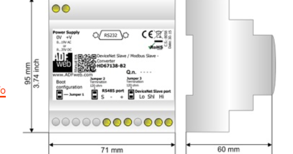 Industrial Ethernet to DeviceNet converter - HD67043-B2