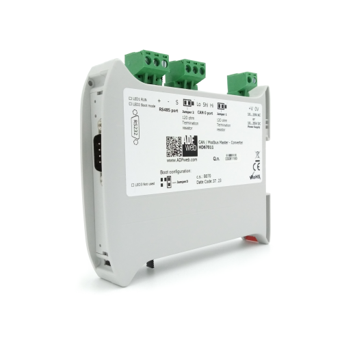 Industrial CANbus to Modbus RTU or TCP converter & gateway