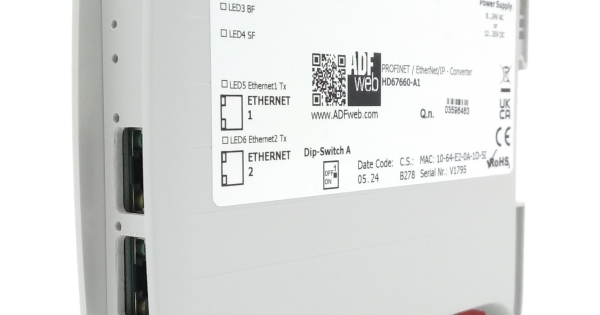 Industrial PROFINET to Ethernet IP converter - HD67660-A1