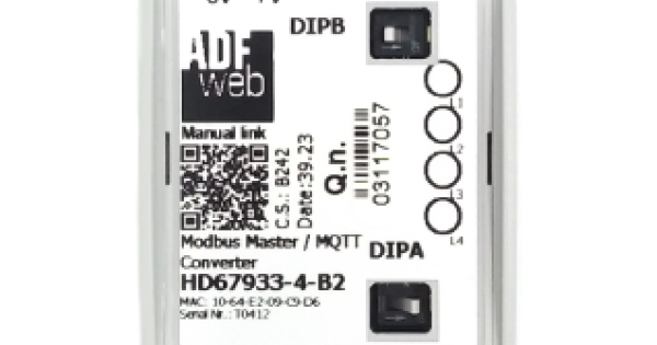 HD67933-4-B2 Modbus Master to MQTT Converter TLS/SSL