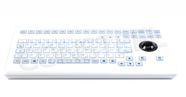 Industrial keyboard with an integrated trackball - KS18249