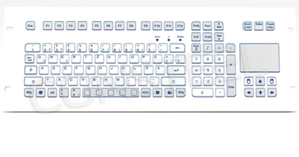 KS18337 19-inch keyboard with touchpad, IP65 resistant