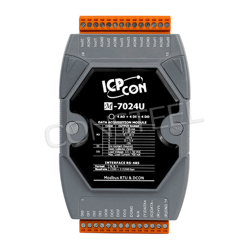 M-7024U - 4x AO, 4x DI and 4x DO Module