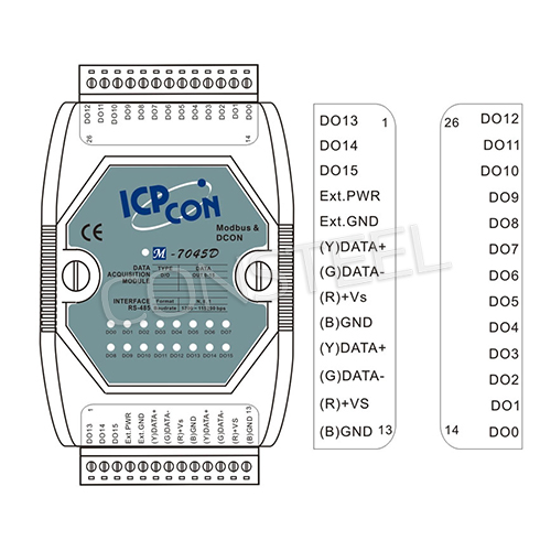 M-7045D - 16-channel Isolated Digital Output Module