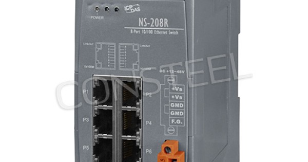 Niezarządzalny przemysłowy switch Ethernet - NS-208R ICPDAS