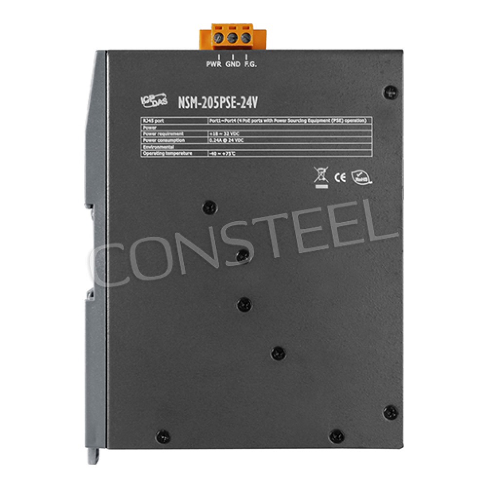 NSM-205PSE-24V - Unmanaged 5-port Ethernet PoE Switch