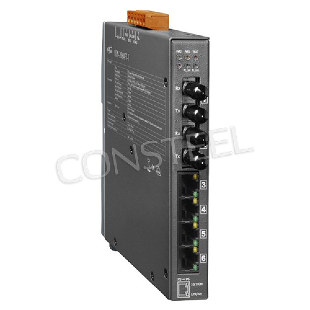 NSM-206AF - Industrial Ethernet Switch - Metal casing - DIN Rail mount