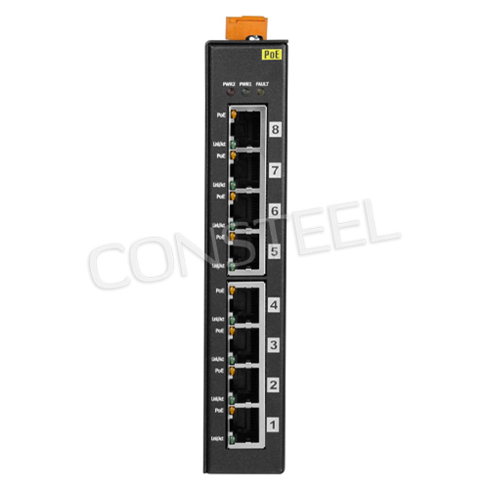Przemysłowy niezarządzalny Switch Ethernet PoE - NSM-208PSE-24V