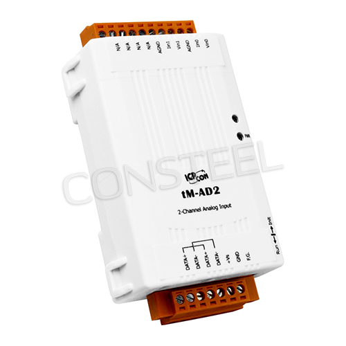 tM-AD2 - 2-kanałowy izolowany analogowy przemysłowy moduł wejściowy