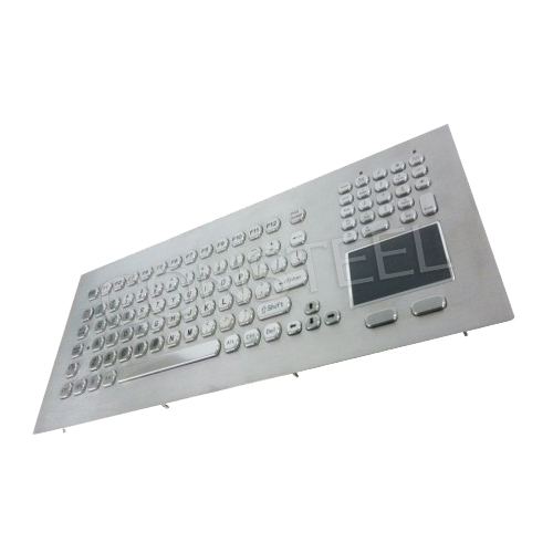 Industrial keyboard - 104 keys, touchpad, stainless steel - KB020