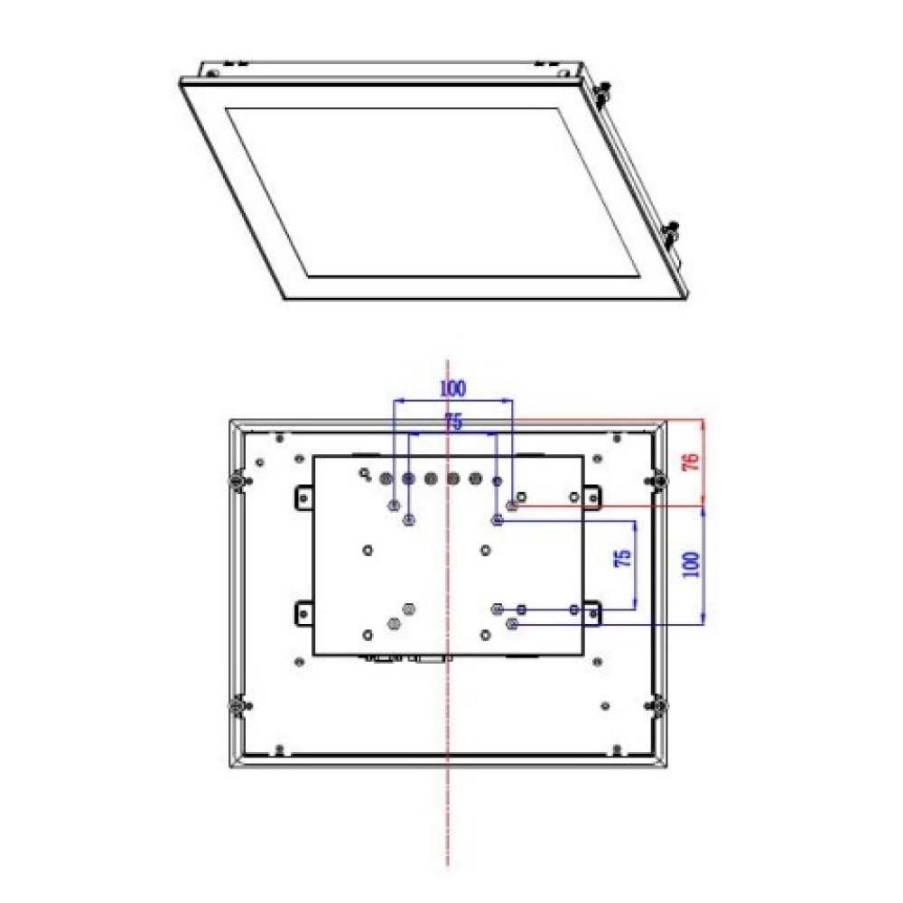 PANEL5000-C152-L - 15 inch Industrial capacitive touch screen monitor