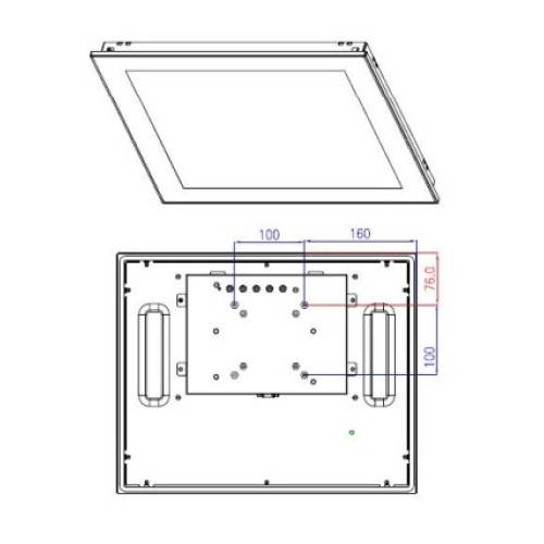 PANEL5000-C173-L - 17 inch Industrial capacitive touch screen monitor