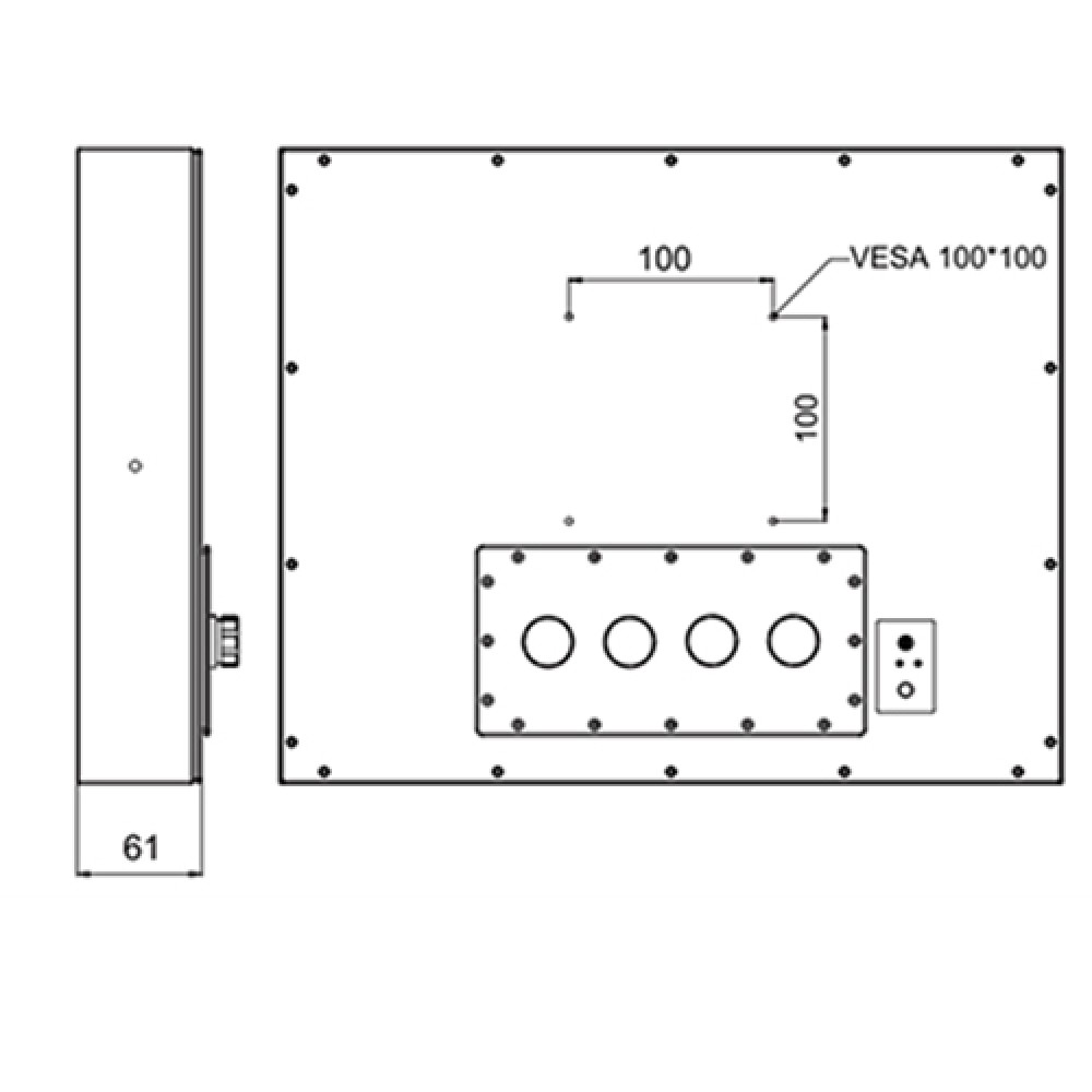 FIP-15RJ Panel computer, 4GB RAM, resistive screen