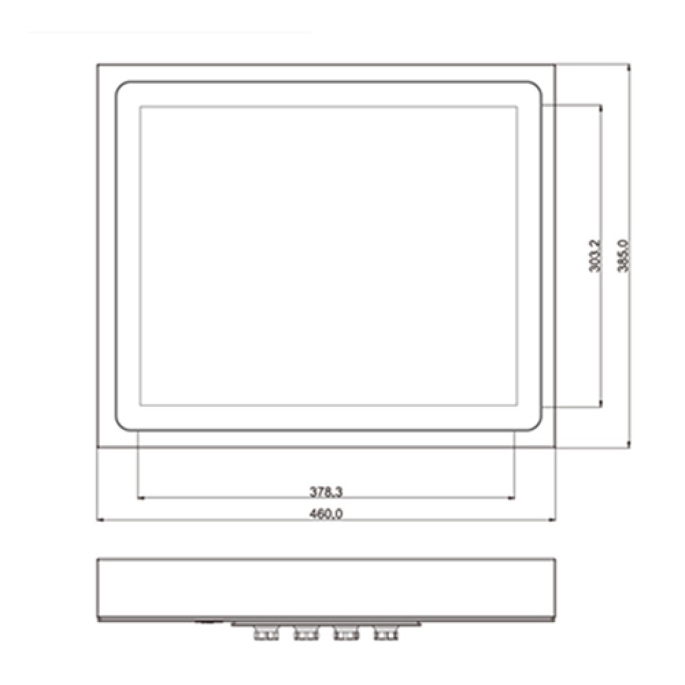 FIP-19RJ - 19-inch panel computer, IP65, SSD 32GB
